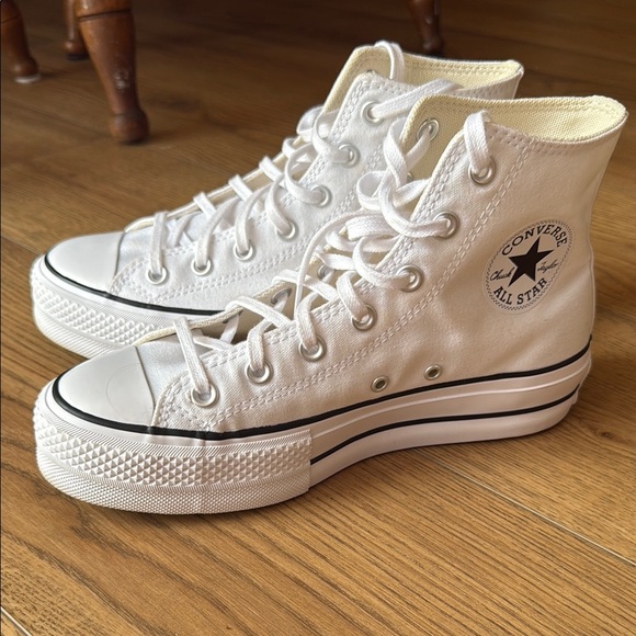 Converse | Shoes | Converse White Hightop Platform Sneakers | Poshmark